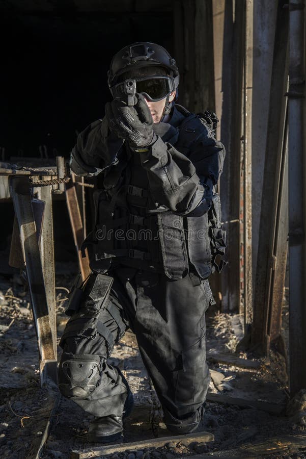 Russian Special Forces Training at a Military Training Ground. Stock ...