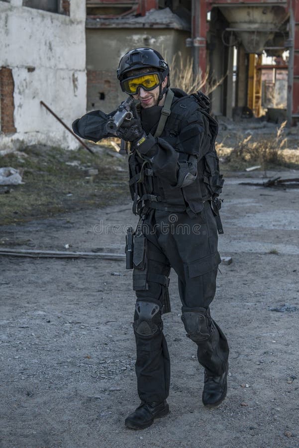 Russian Special Forces Training at a Military Training Ground. Stock ...