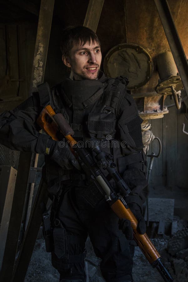 Russian Special Forces Training at a Military Training Ground. Stock ...