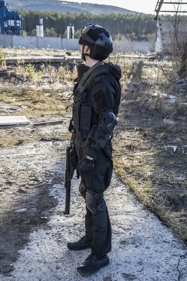 Russian Special Forces Training at a Military Training Ground. Stock ...