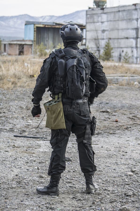 Russian Special Forces Training at a Military Training Ground. Stock ...