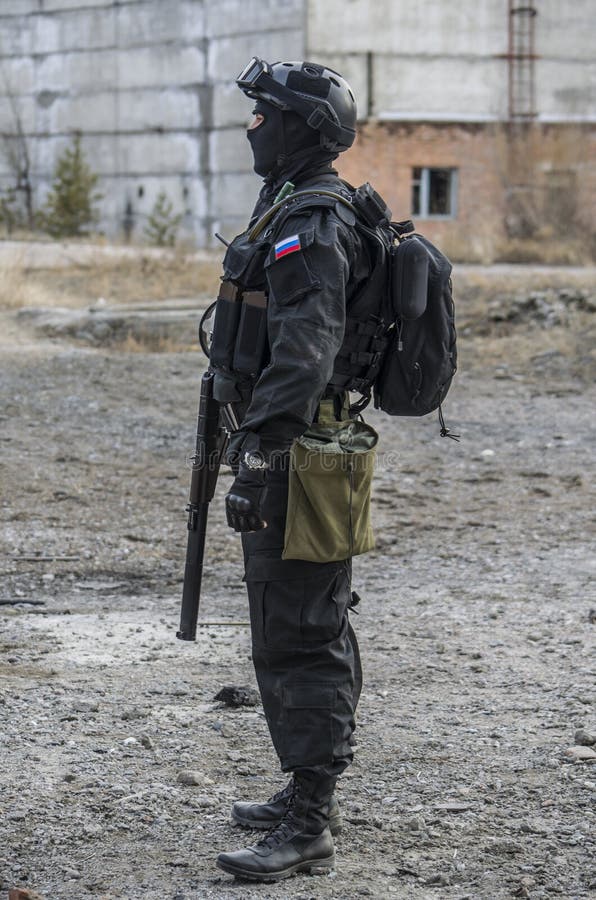 Russian Special Forces Training at a Military Training Ground. Stock ...
