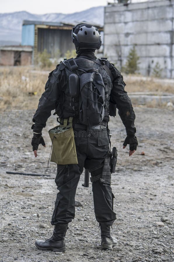 Russian Special Forces Training at a Military Training Ground. Stock ...