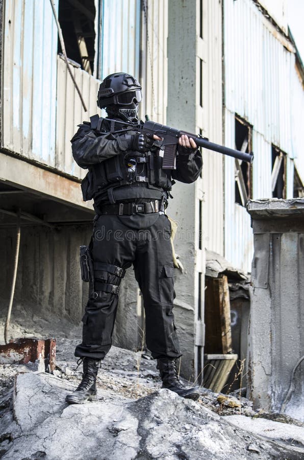 Russian Special Forces Training at a Military Training Ground. Stock ...