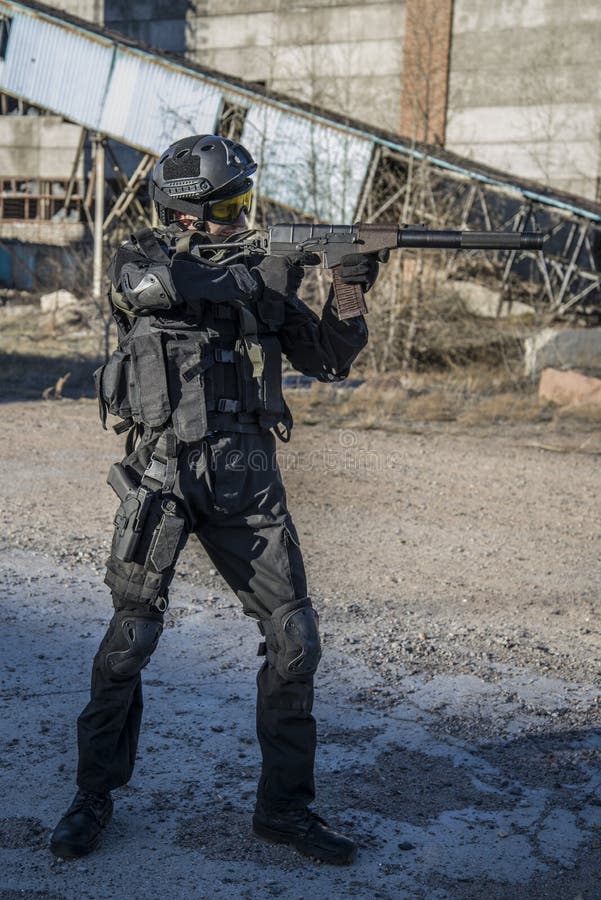 Russian Special Forces Training at a Military Training Ground. Stock ...