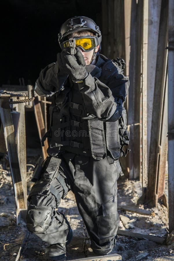 Russian Special Forces Training at a Military Training Ground. Stock ...