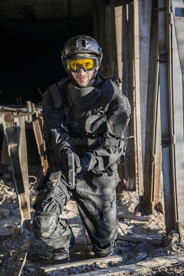 Russian Special Forces Training at a Military Training Ground. Stock ...