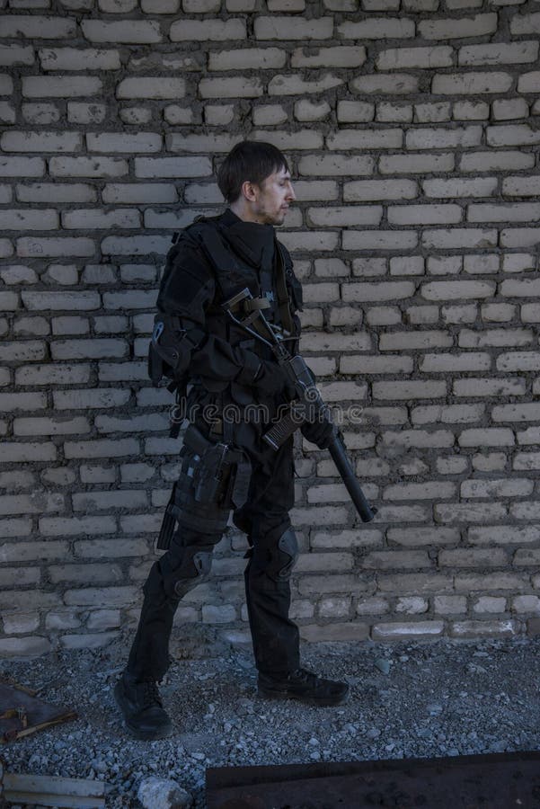 Russian Special Forces Training at a Military Training Ground. Stock ...