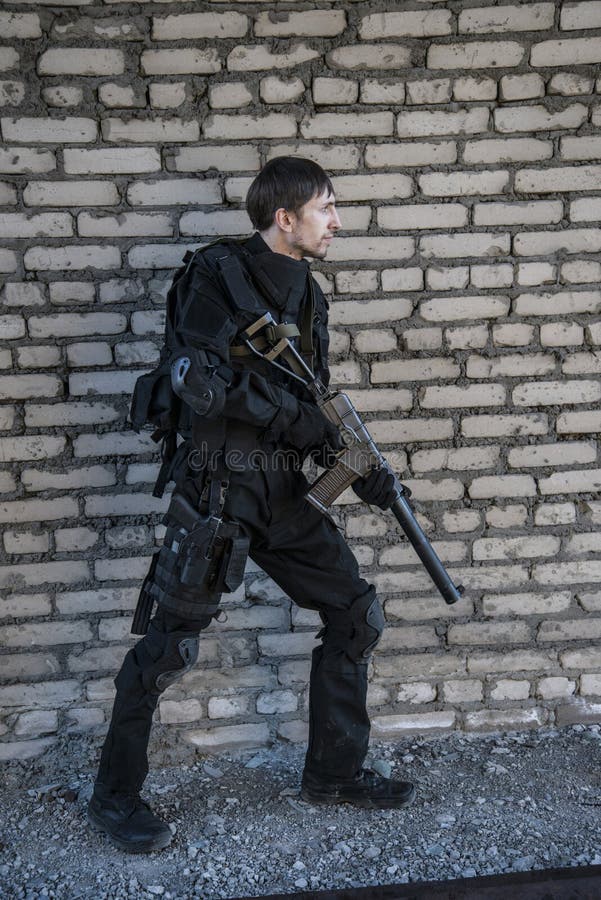 Russian Special Forces Training at a Military Training Ground. Stock ...