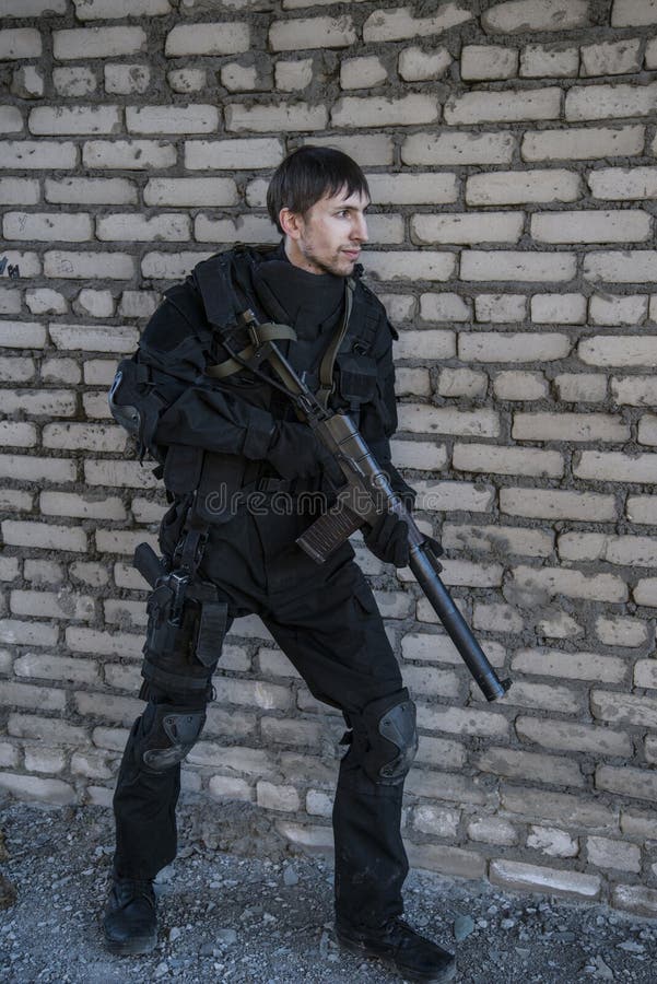 Russian Special Forces Training at a Military Training Ground. Stock ...