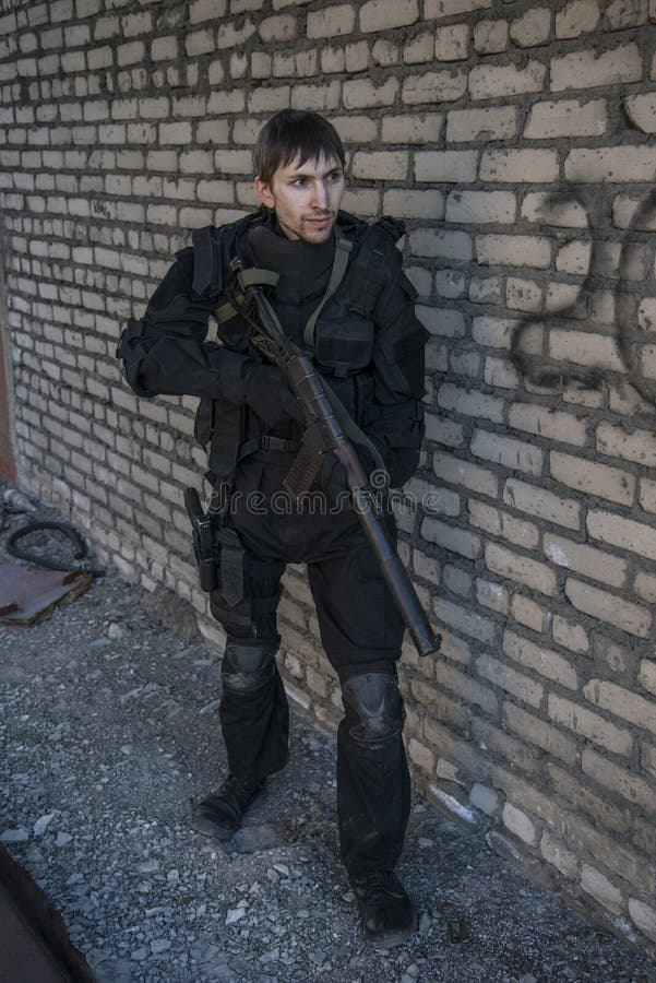 Russian Special Forces Training at a Military Training Ground. Stock ...