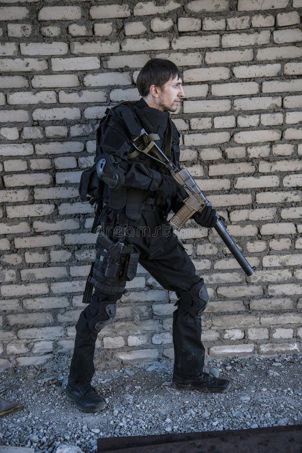 Russian Special Forces Training at a Military Training Ground. Stock ...