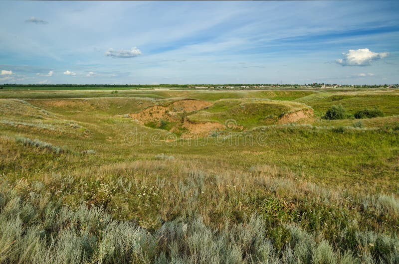 Russian steppe stock photo. Image of plains, landscape - 109741966