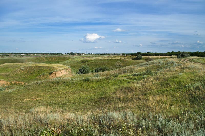 Russian steppe stock photo. Image of plains, landscape - 109741966