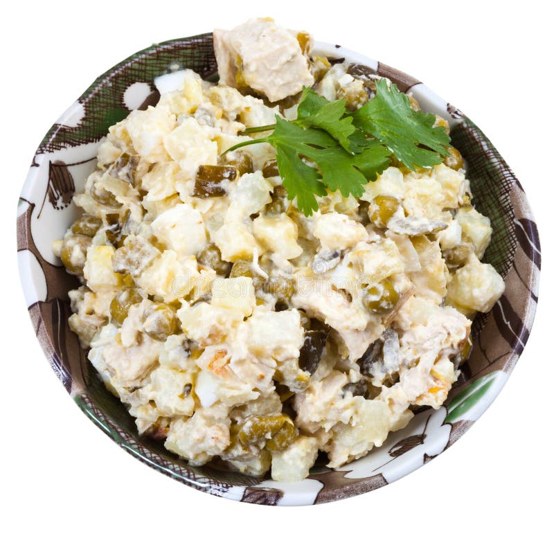 Russian stolichny salad stock photo. Image of view, cooking - 28408110