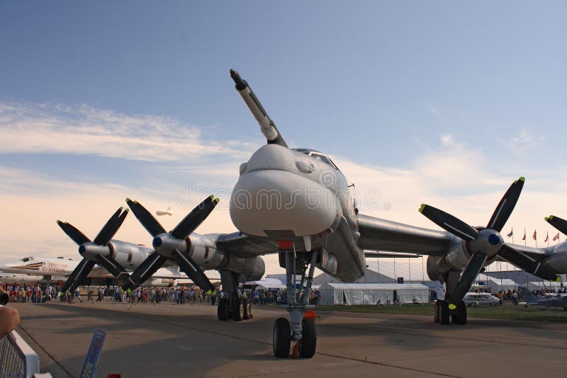 Tu-95 strategic bomber editorial photo. Image of armament - 26987611