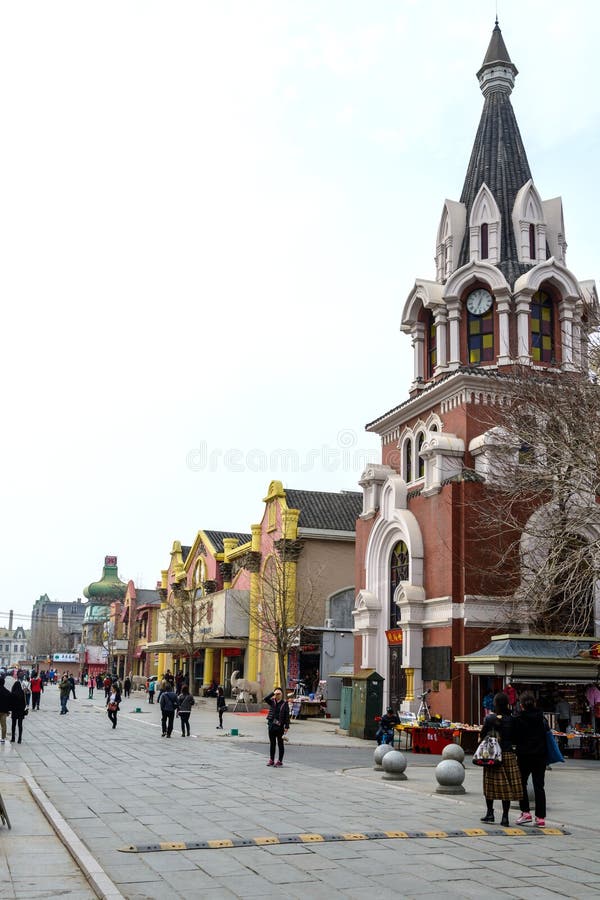 Russian Street and Architecture in Dalian,China Editorial Image - Image ...