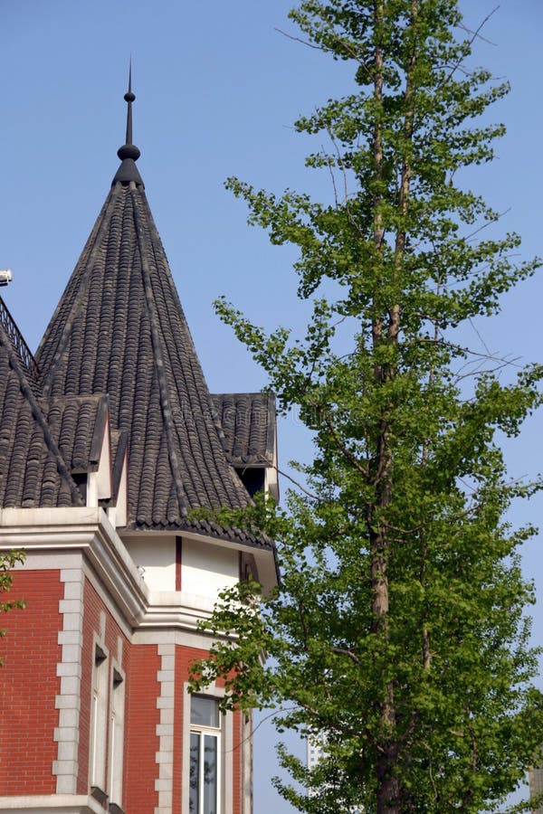 Russian street in Dalian stock image. Image of city, buildings - 46723157