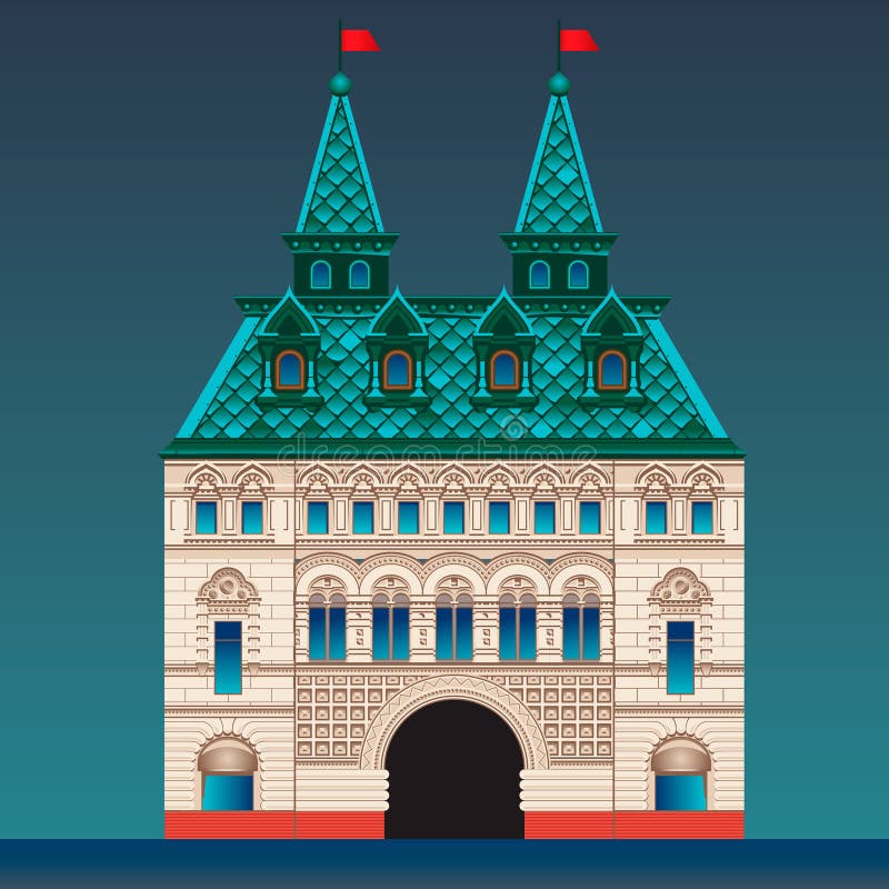 Russian style house stock vector. Illustration of mansion - 29480424