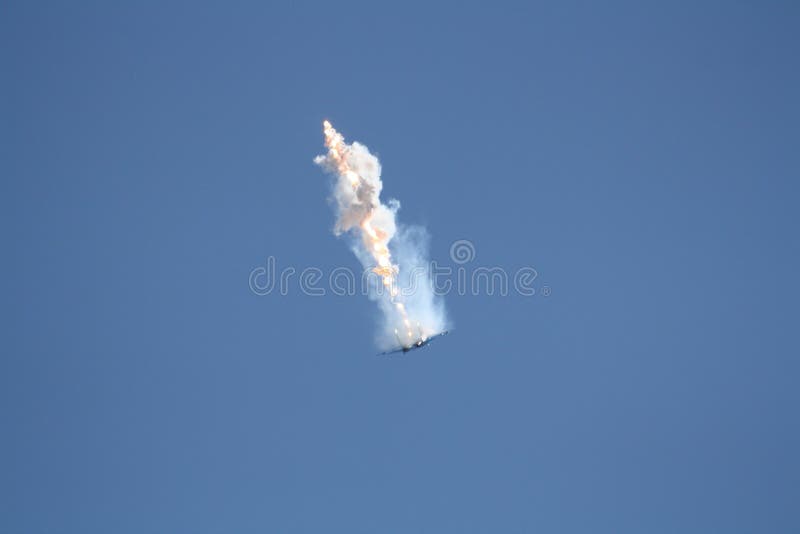 Russian Supersonic Fighter Fall with Smoke Editorial Stock Photo ...