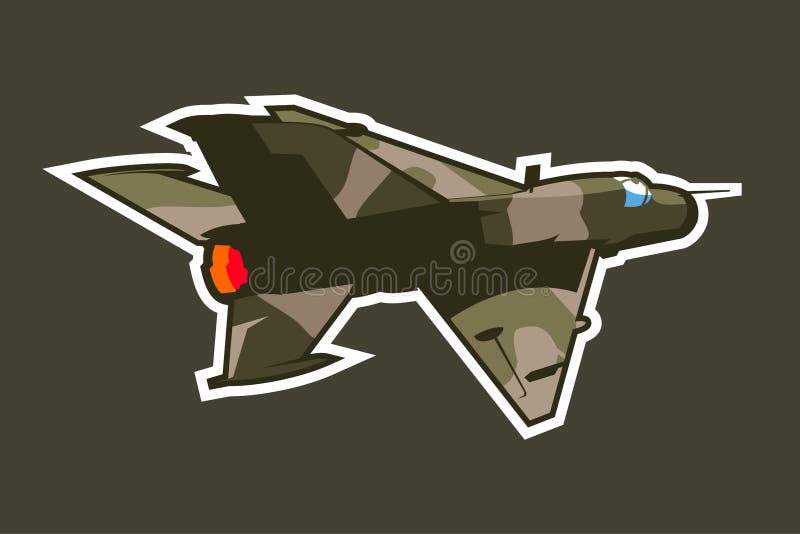 Russian Supersonic Jet Fighter and Interceptor Aircraft Icon Vector ...