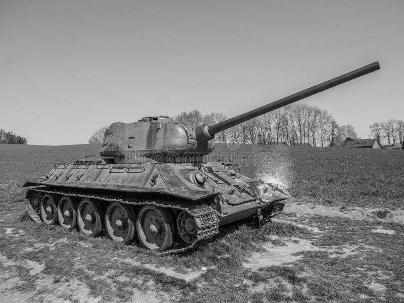 Russian T-34 Tank Retro Image Stock Image - Image of armed, tank: 194413229