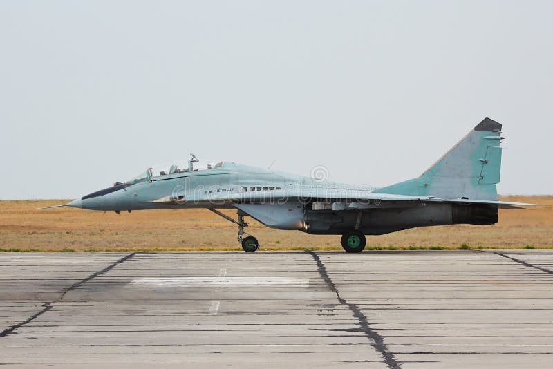 Russian Tactical Jet Fighter MIG-29 on the Ground Stock Image - Image ...