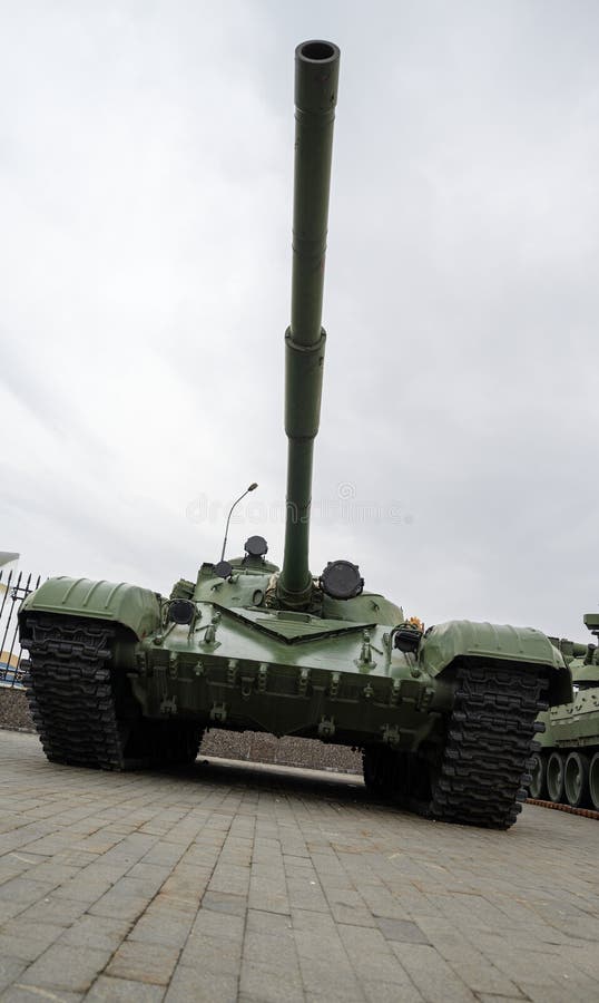A Russian Tank Against a Gloomy Sky .front View Editorial Stock Image ...