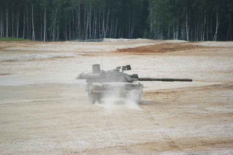 Russian tank on the ground stock photo. Image of heavy - 98644600