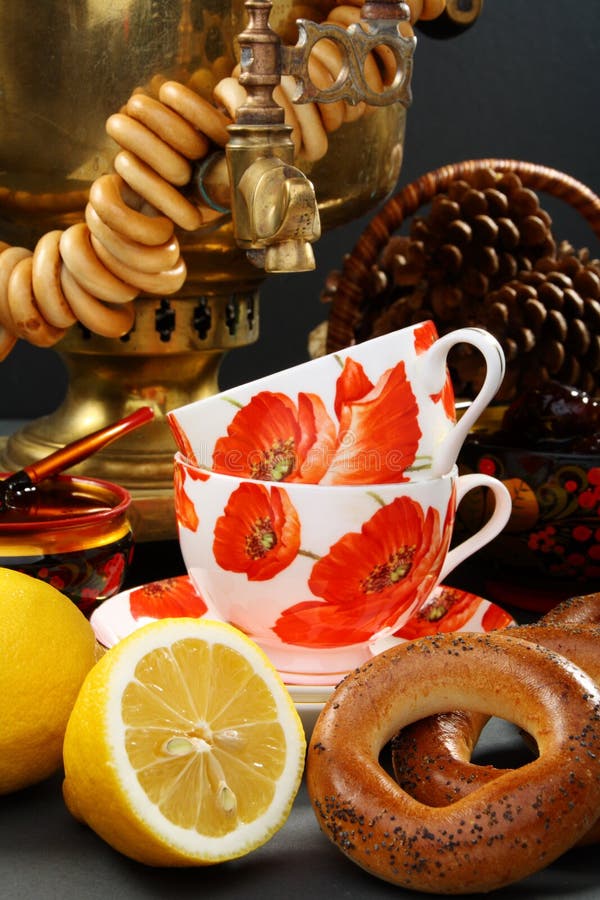 Russian tea. stock photo. Image of boiled, bagels, traditions - 23209356