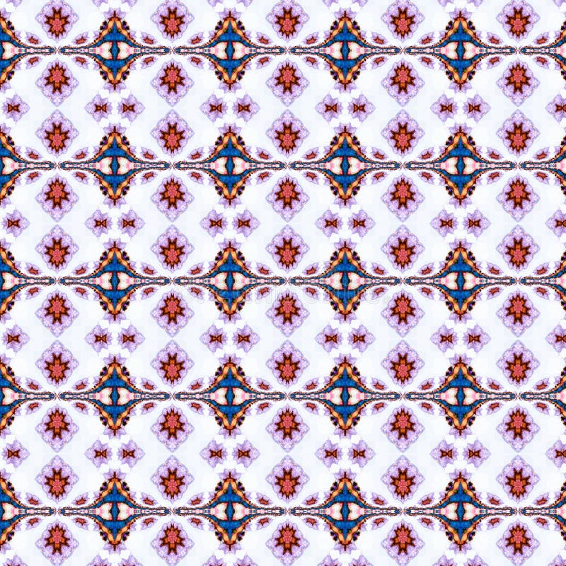 Continuous Tile Pattern in Blue Colors with Stars, Snowflakes and ...