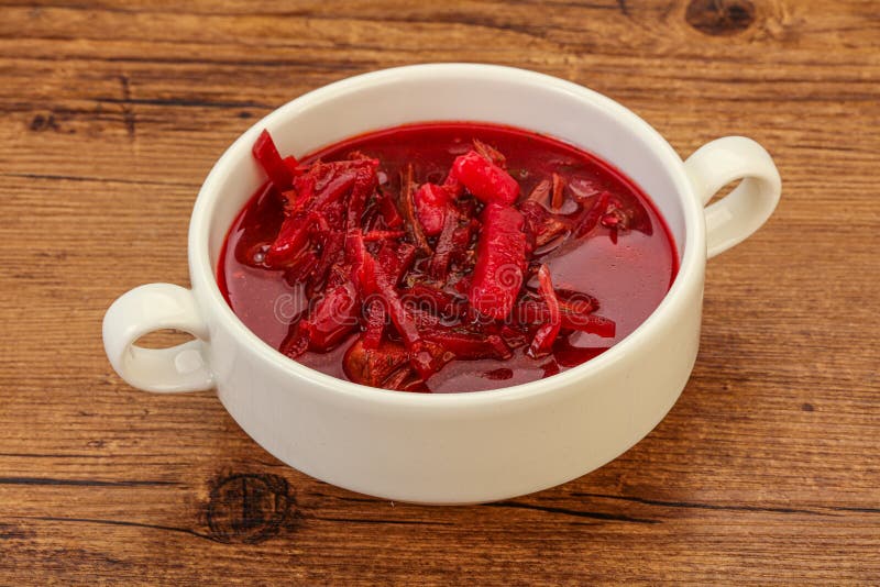 Russian Traditional Borsch Soup with Cabbage Stock Photo - Image of ...