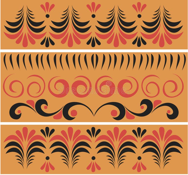Russian Traditional Patterns in Vector Stock Vector - Illustration of ...