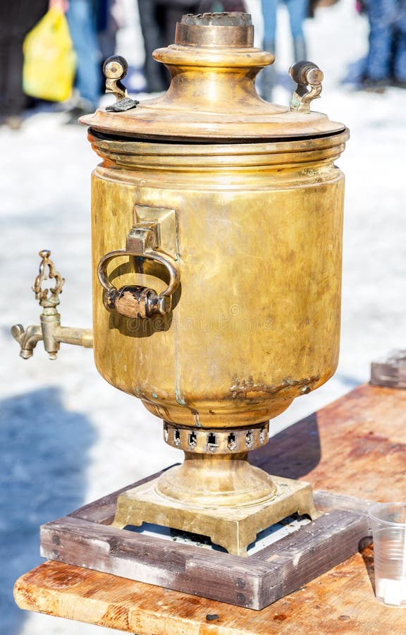 Russian Traditional Samovar for Tea Ceremony Stock Image - Image of ...