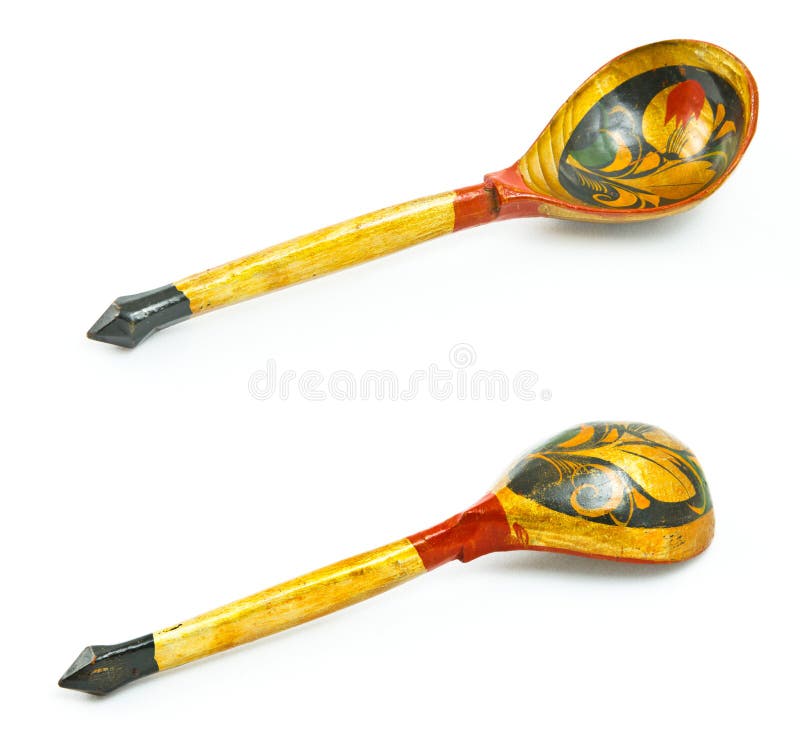 Russian traditional spoon stock photo. Image of shiny - 28446844