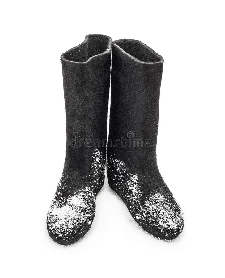 Russian Traditional Winter Felt Boot Valenki Stock Photo - Image of ...