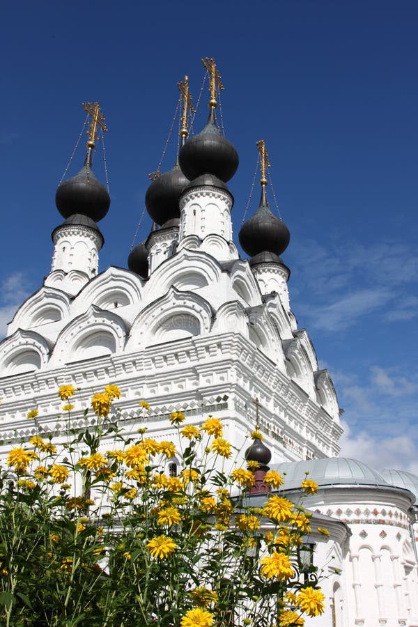 Russian Traditonal Medieval Monastery Stock Photo - Image of clouds ...