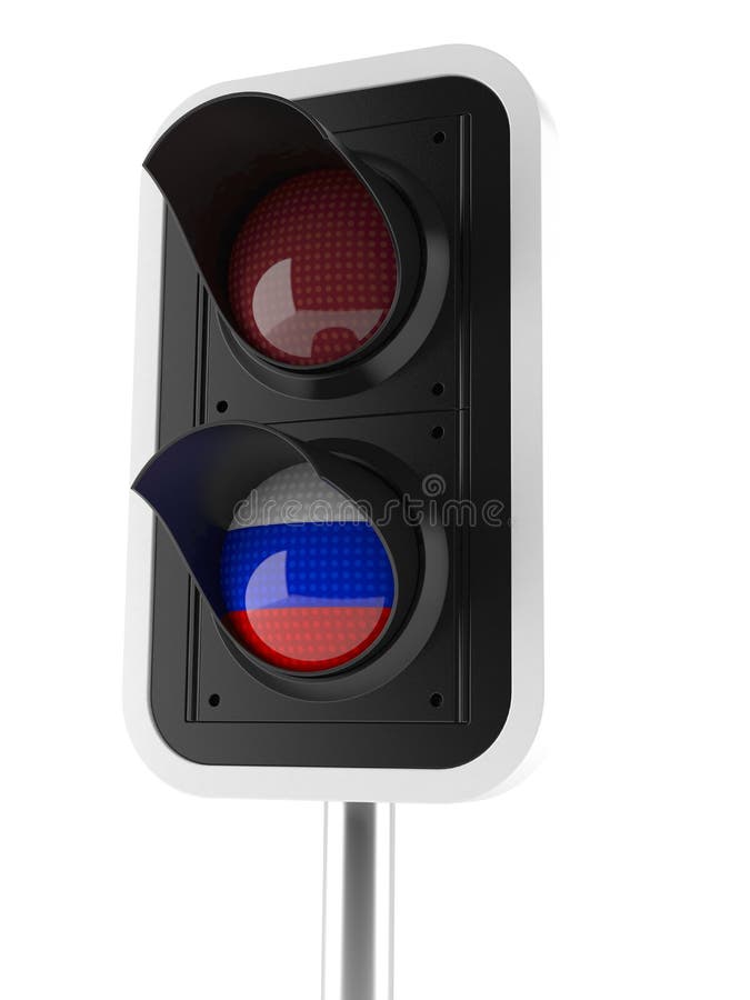 Russian traffic light stock illustration. Illustration of signal ...