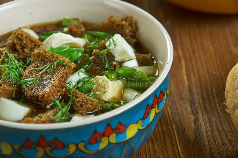 Russian Turya stock image. Image of meal, liquid, soup - 138419461