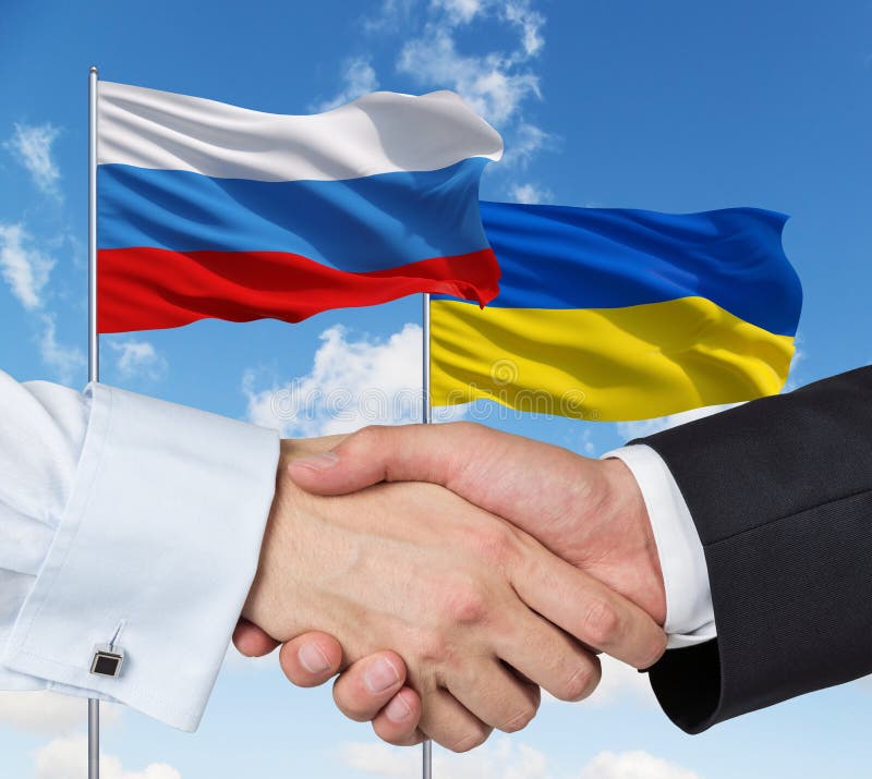 Handshake And Ukrainian Flag Stock Image - Image of human, people: 37146443