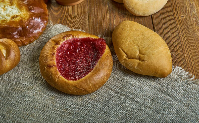 Russian Vatrushka stock photo. Image of food, table - 138344408