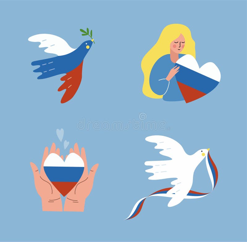 Russian Vector Peace Icon Cute Simple Style Stock Vector - Illustration ...