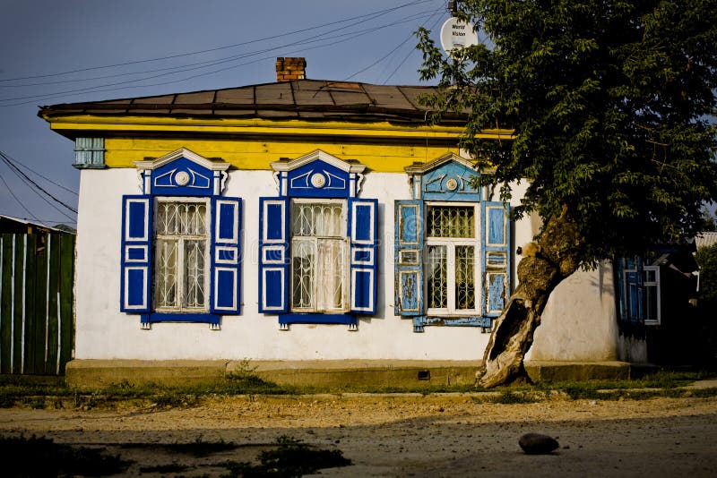 Russian village house stock image. Image of cottage, tradition - 71255093