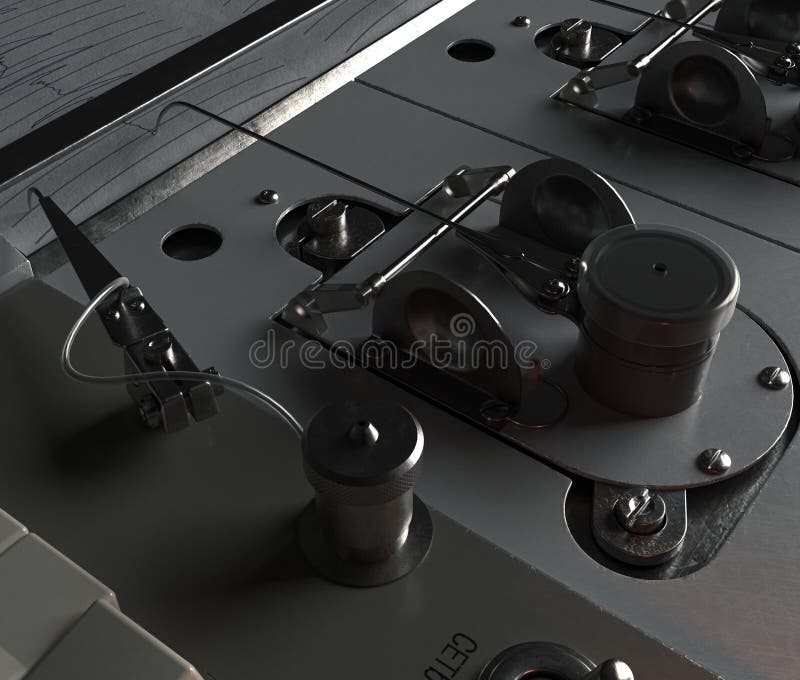 Russian Vintage Polygraph Lie Detector Machine Stock Illustration ...