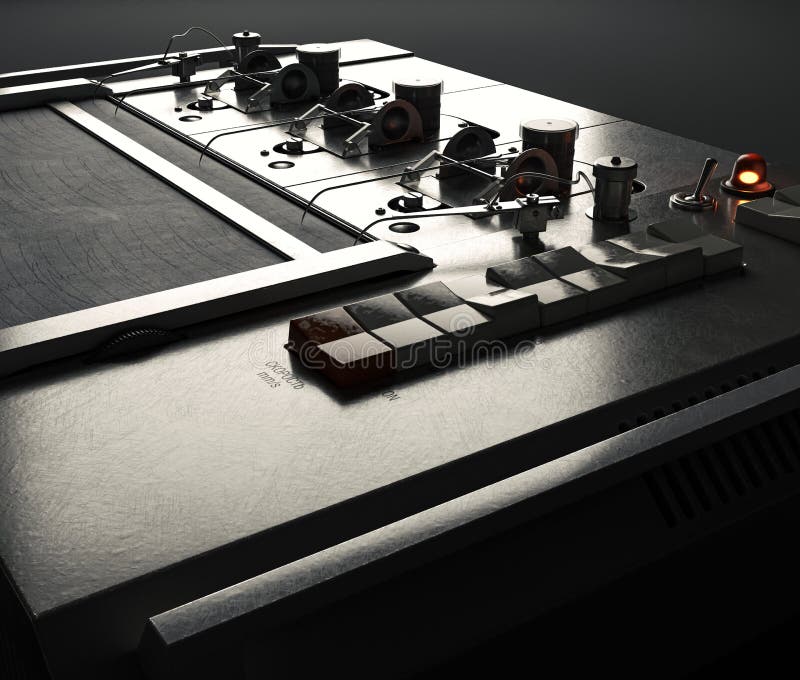 Russian Vintage Polygraph Lie Detector Machine Stock Illustration ...