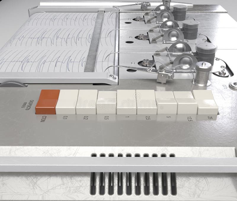 Russian Vintage Polygraph Lie Detector Machine Stock Illustration ...