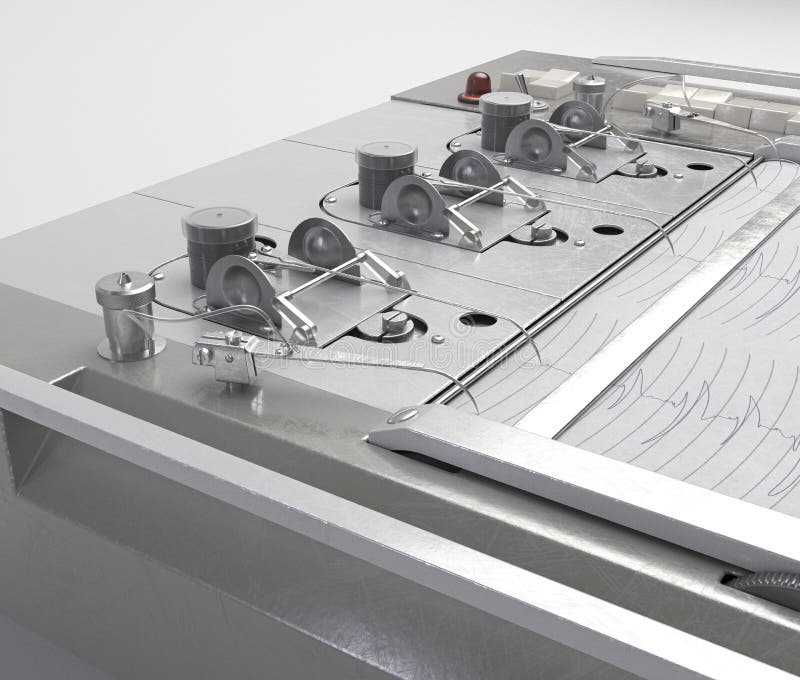 Russian Vintage Polygraph Lie Detector Machine Stock Illustration ...