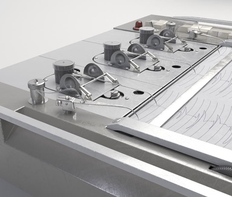 Russian Vintage Polygraph Lie Detector Machine Stock Illustration ...