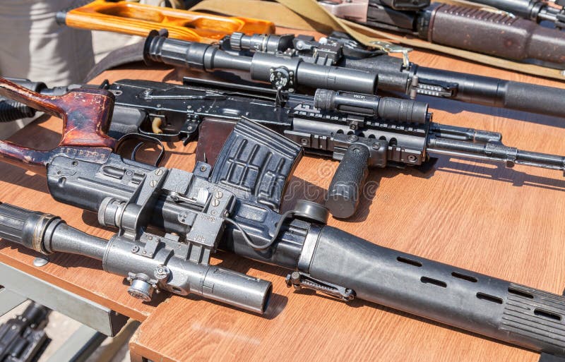 Samples Of Russian Small Arms For Special Forces Editorial Stock Image ...