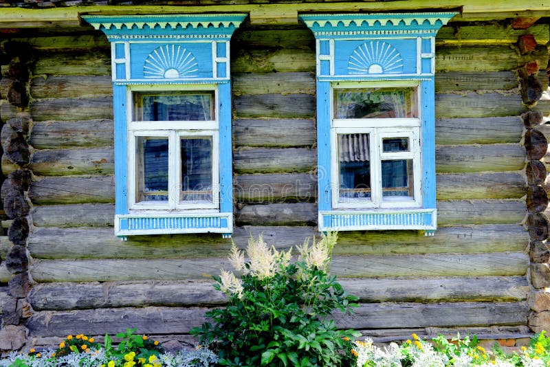 Old Russian Windows in Tomsk Stock Photo - Image of russia, fretwork ...